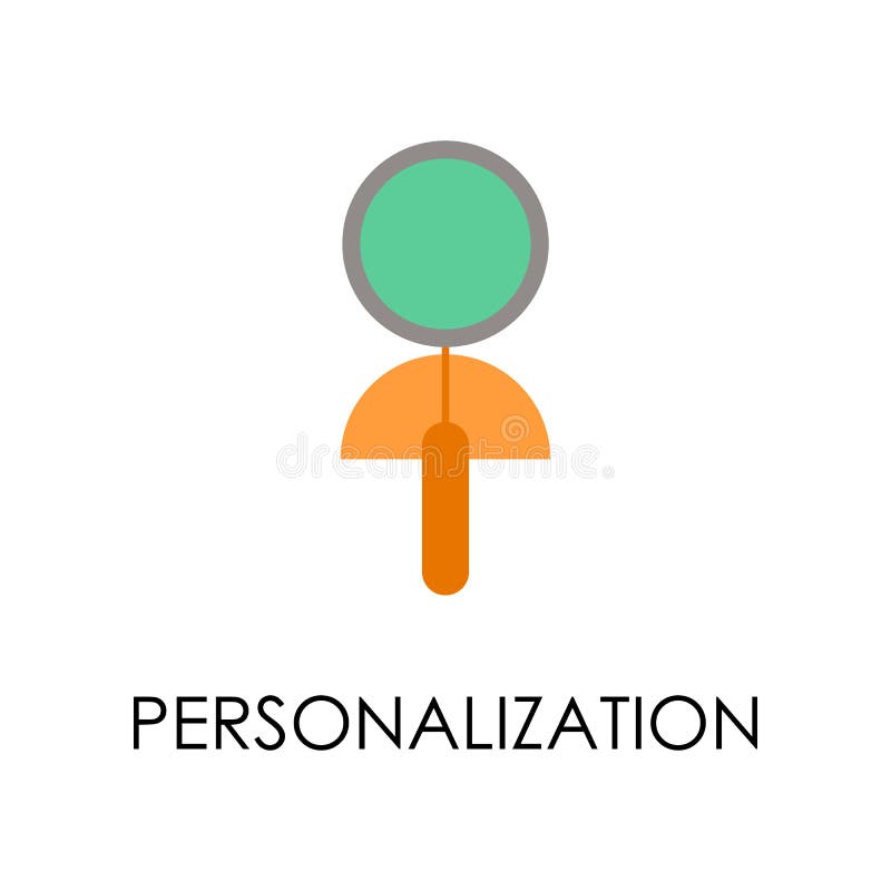 Colored Personalization Illustration. Element of Marketing and Business ...