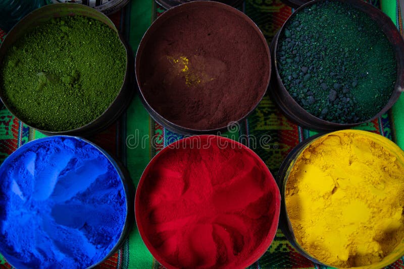Colored Peruvian Dyes stock image. Image of pisaq, traditonal - 267479175