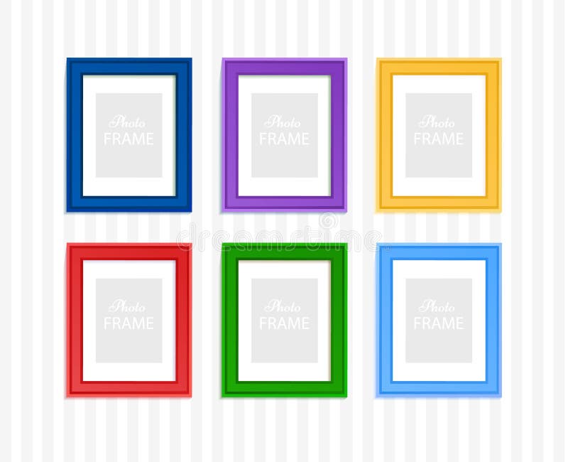 Colored photo frames stock vector. Illustration of isolated - 84763121