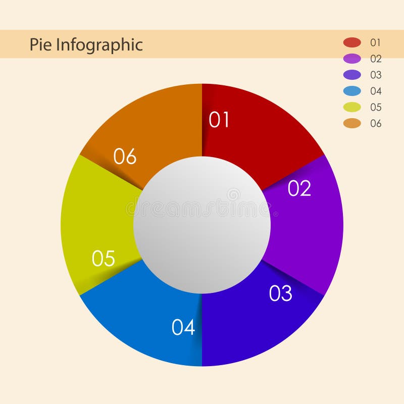 The Colored Pie Chart Infographic . Stock Vector - Illustration of ...