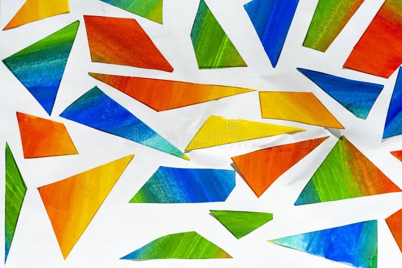 Colored Pieces . Colorful Papers Stock Image - Image of collage ...