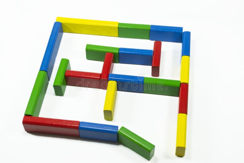 Colored pieces maze stock photo. Image of blue, green - 60793042