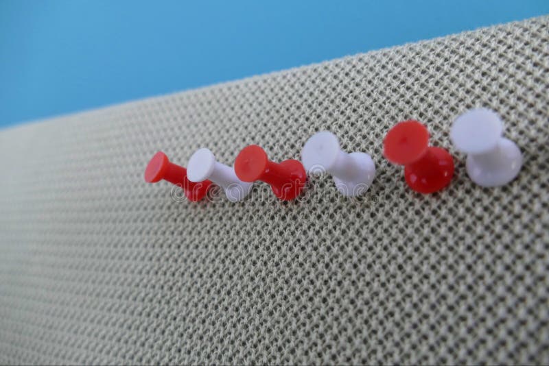 Colored Pin in an Office Pinboard Stock Image - Image of grunge, needle ...