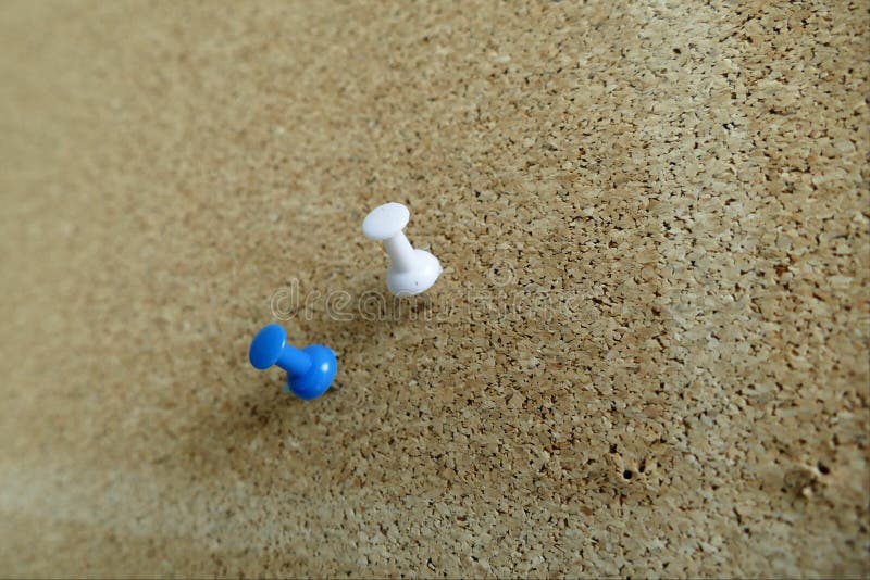 Colored Pin in an Office Pinboard Stock Image - Image of cork, faded ...