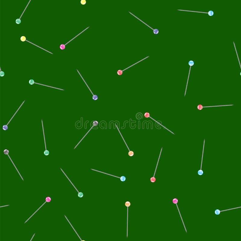 Colored Pin Seamless Pattern Stock Vector - Illustration of ball, blue ...