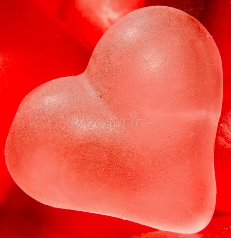 Colored (pink, Red and Orange), Transparent Heart Shape Jelly. Stock ...