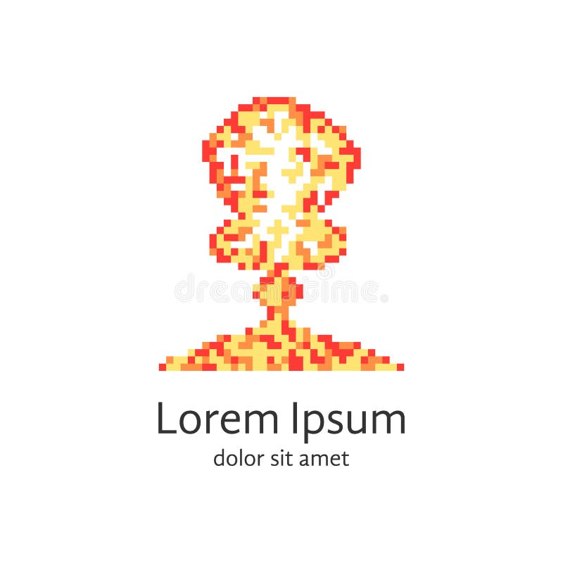 Colored Pixel Explosion Logotype Stock Vector - Illustration of emblem ...