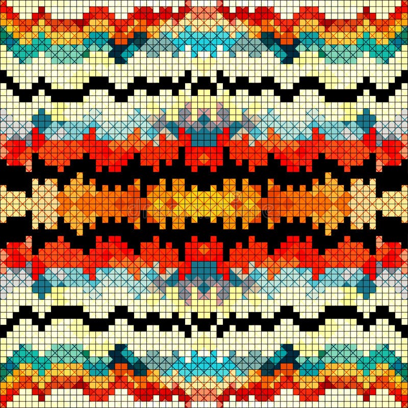 Colored Pixel Psychedelic Background Illustration Stock Illustration ...