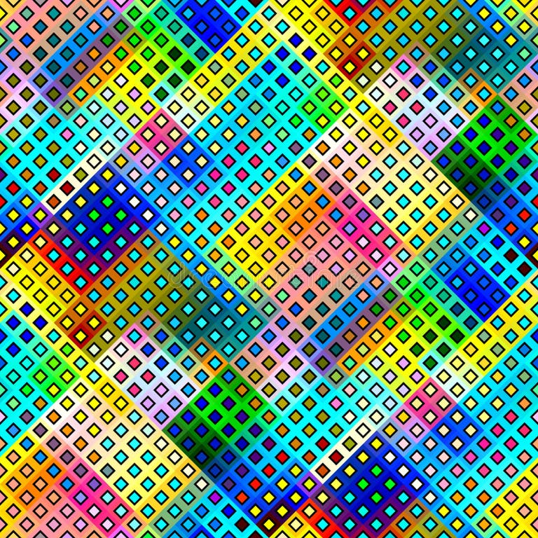 Colored Pixel Wave Seamless Pattern. Vector Pixel Art Pattern Stock ...