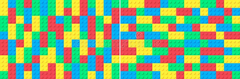 Colored Plastic Construction Plates. Different Colors Plastic Toy ...