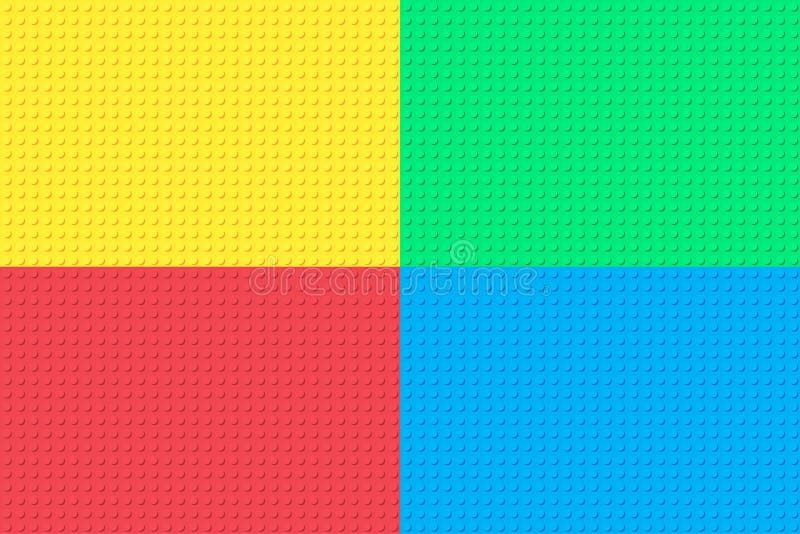 Colored Plastic Construction Plates. Plastic Toy Blocks or Bricks Stock ...