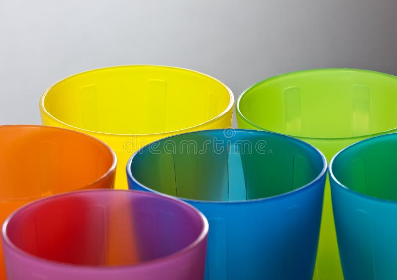 Colored plastic cups stock image. Image of drinking, drinks - 21621773