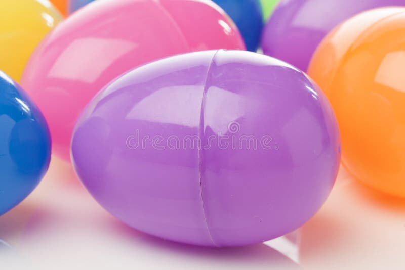 Colored Plastic Easter Eggs Stock Image - Image of season, yellow: 29631815