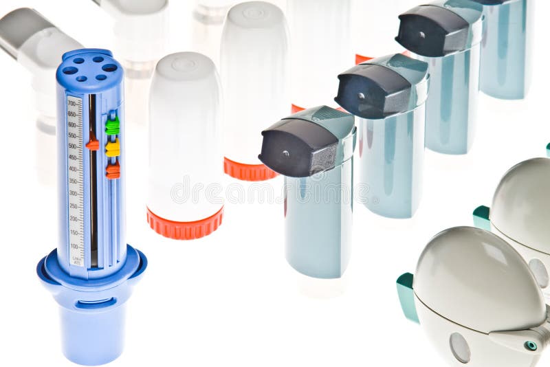 Colored Plastic Inhalers and PEF Stock Photo - Image of equipment ...