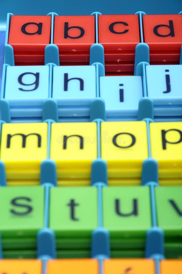 Colored Plastic Letters of ABC Stock Photo - Image of focus, play: 39142912