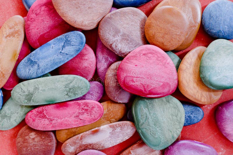 Round plastic pebbles stock image. Image of many, view - 150903647