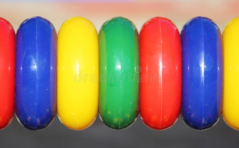 Colored Plastic Rings on the Playground for Games and Children S ...