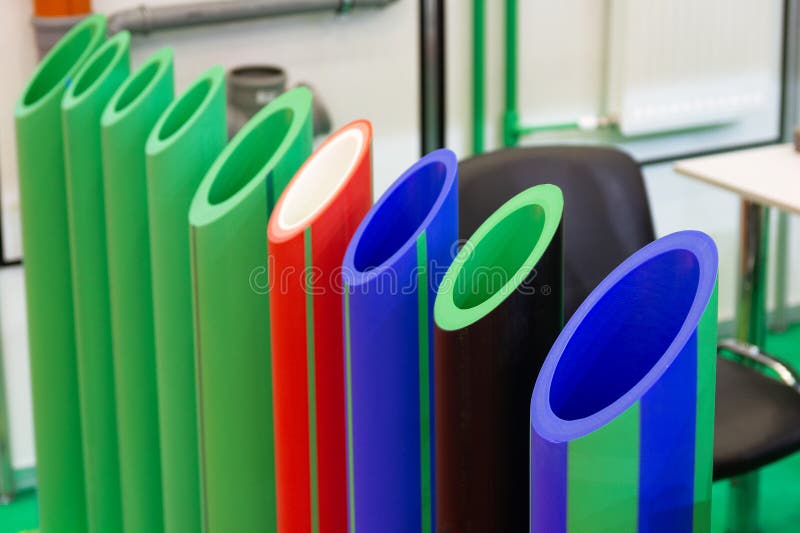 Colored Plastic Water Pipes in the Store Stock Image - Image of ...