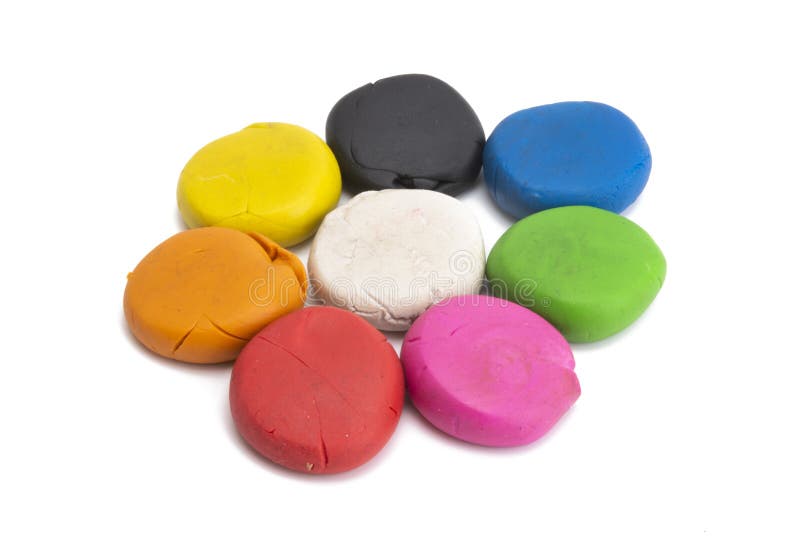 Colored Plasticine Isolated Stock Image - Image of childhood, stack ...