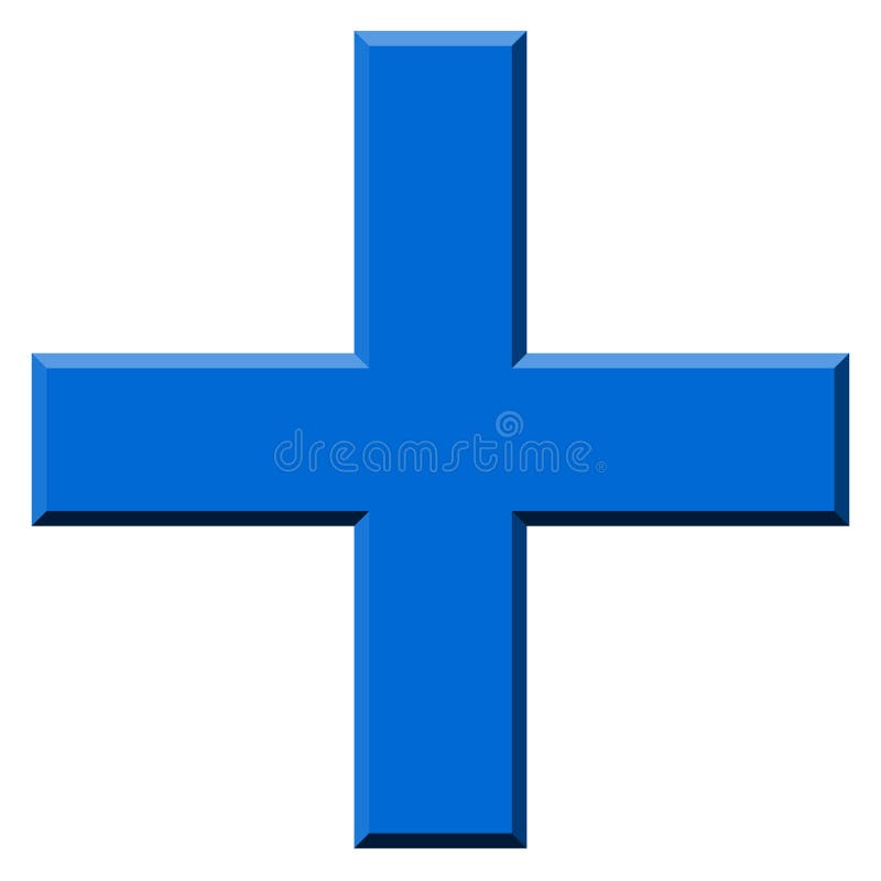 Colored Plus Symbol, Plus, Cross Icon with 3d Effect. Stock Vector ...