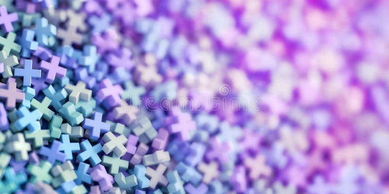 Colored Plus Symbol, Plus, Cross Icon With 3d Effect. Stock Vector ...