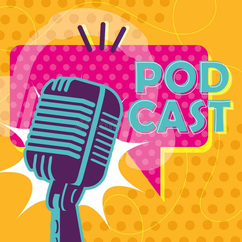 Colored Podcast Cover Vector Stock Vector - Illustration of vector ...