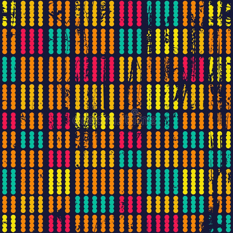 Colored Points Seamless Pattern with Grunge Texture. Stock Illustration ...