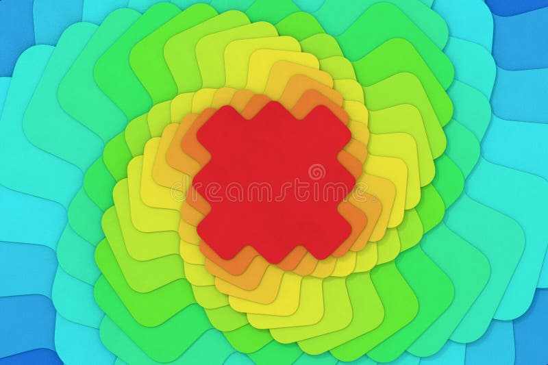 Colored Poligon Construction. Twisted Layers Stock Illustration ...