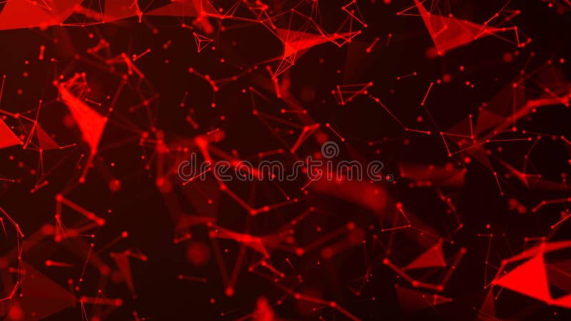 Colored Polygonal Space. Connection Dots and Lines Structure. Digital ...