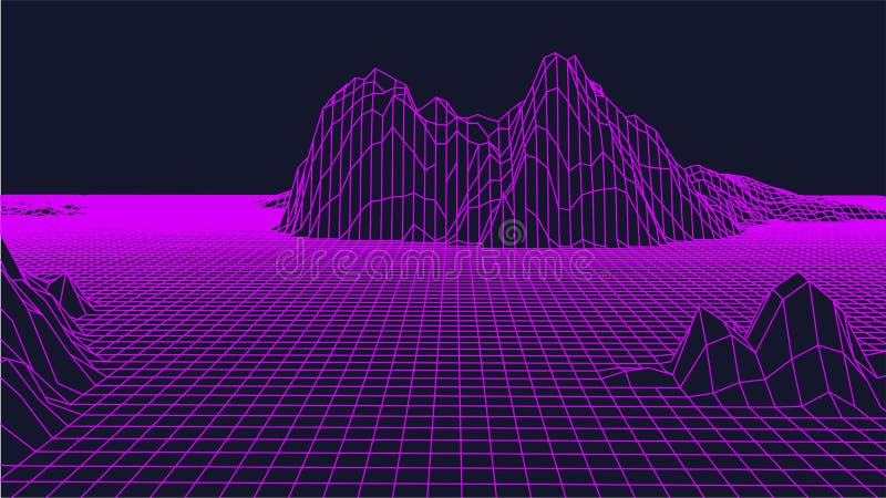 Colored Polygonal Space. Connection Dots and Lines Structure. Digital ...