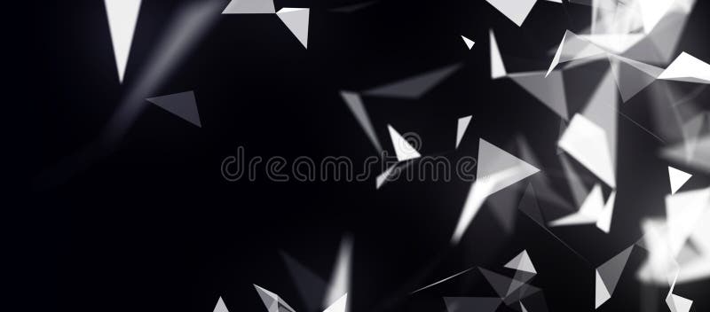 Colored Polygonal Space. Connection Dots and Lines Structure. Digital ...