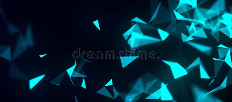 Colored Polygonal Space. Connection Dots and Lines Structure. Digital ...