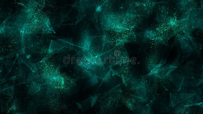 Colored Polygonal Space. Connection Dots and Lines Structure. Dynamic ...