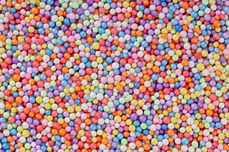 Colored Polystyrene Beads Texture As Background. Colorful Bright ...