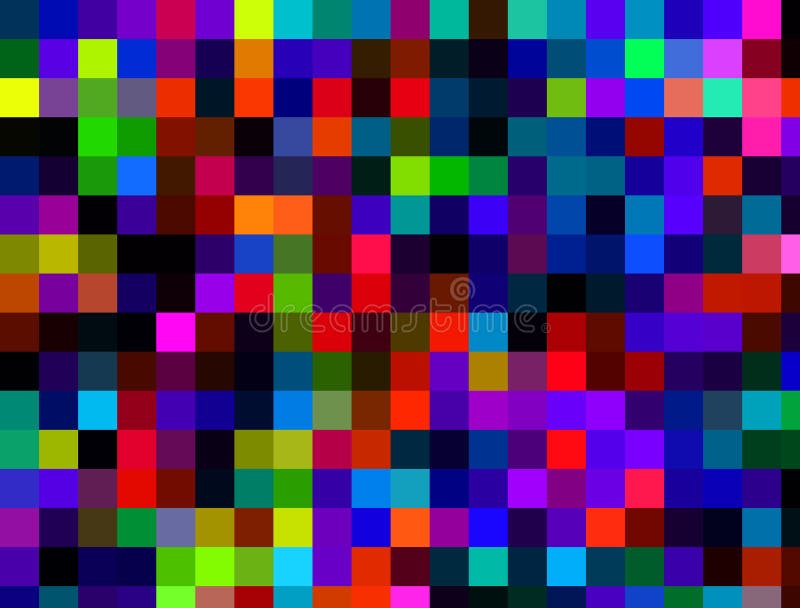 Texture of Multicolored Square Pixels. 3D Rendering Stock Illustration ...