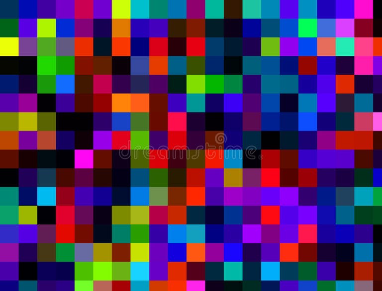 Texture of Multicolored Square Pixels. 3D Rendering Stock Illustration ...