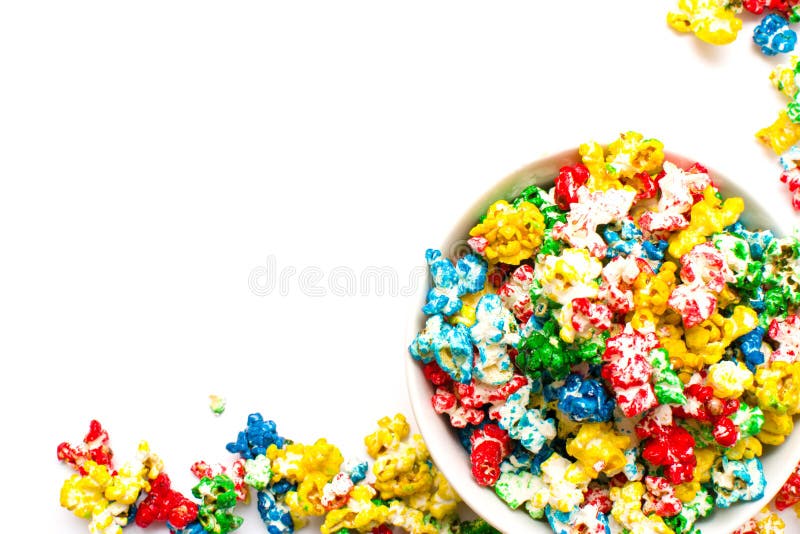 Colored popcorn stock image. Image of popped, colorful - 48325481