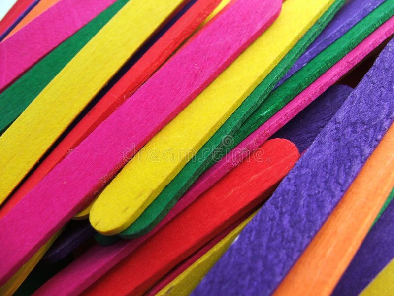 Colored Popsicle Sticks stock image. Image of green, popsicle - 250731