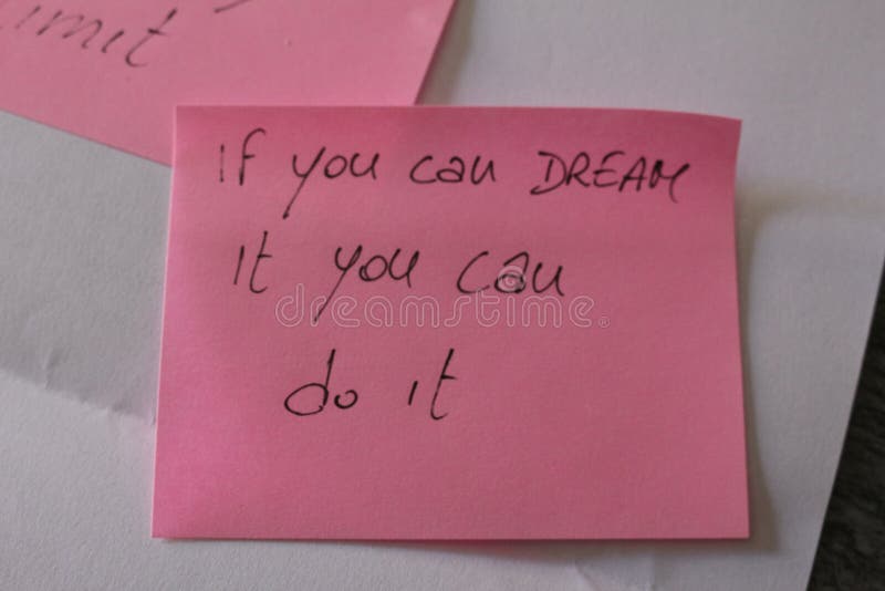 Post-it with Motivational Phrases Stock Photo - Image of notice, memo ...
