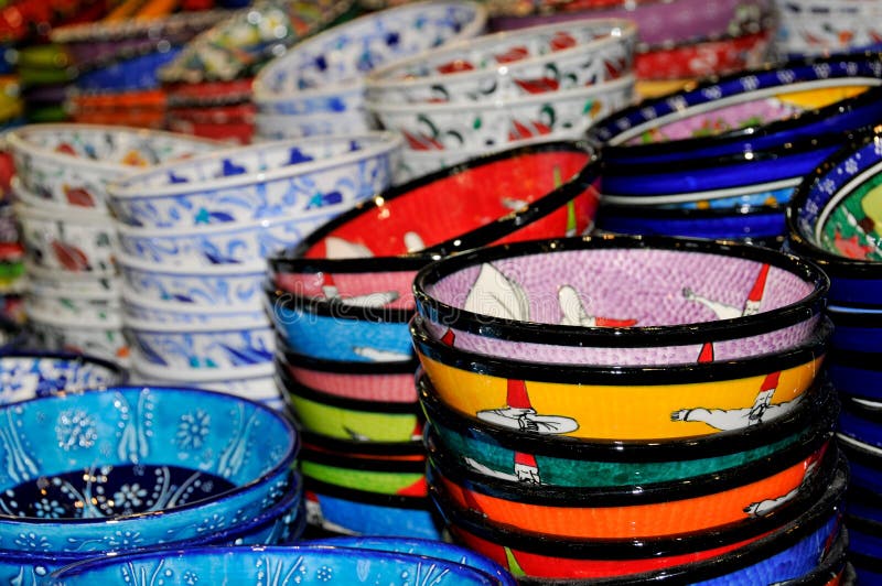 Colored pottery stock photo. Image of orient, arabic, colourful - 7629286