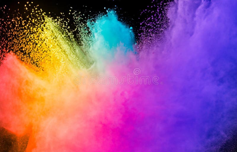 Colored powder explosion stock illustration. Illustration of energy ...