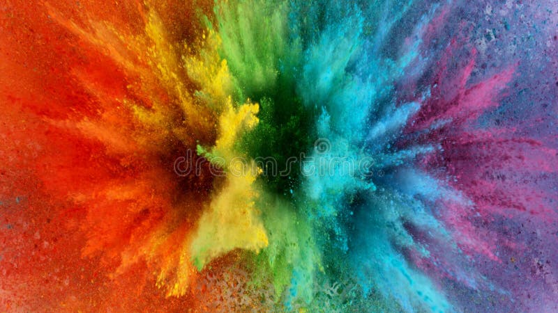 Colored Powder Explosion , Top Shot Stock Illustration - Illustration ...