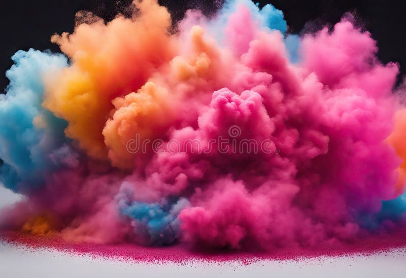 Colored Powder Explosion on White Background Stock PhotoBackgrounds ...