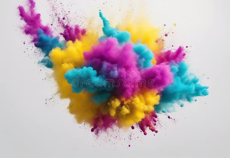 Colored Powder Explosion on White Background Stock PhotoBackgrounds ...