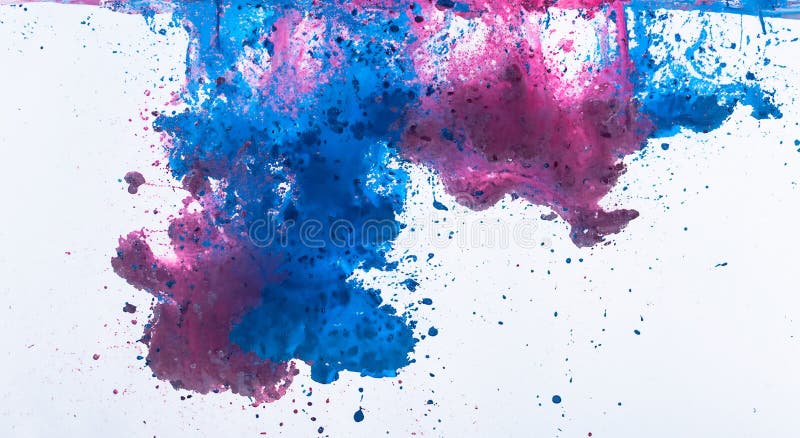 Colored Powder Falling on Water in High Resolution Stock Photo - Image ...