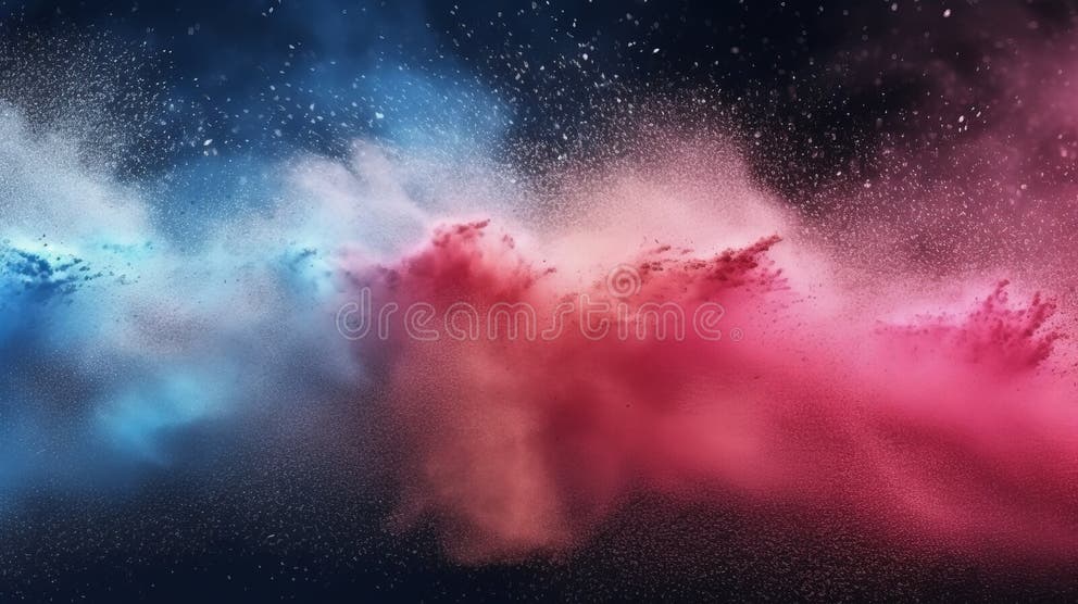 Colored Powders Exploding in the Air. Generative Ai Stock Photo - Image ...