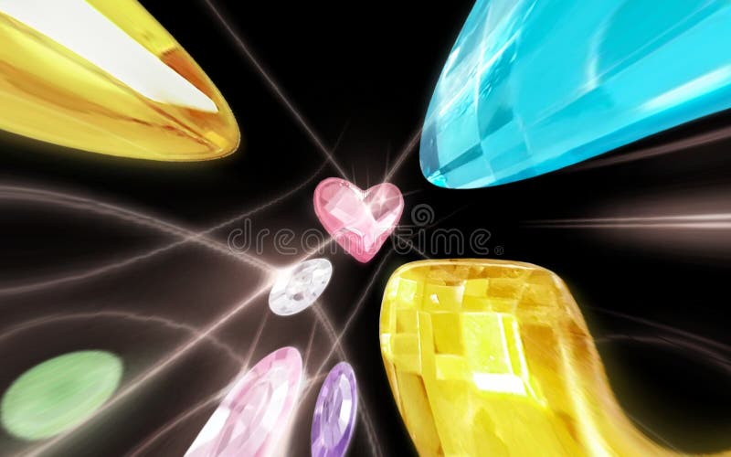 Colored Precious Stones Abstract Background Shapes and Blurs Stock ...