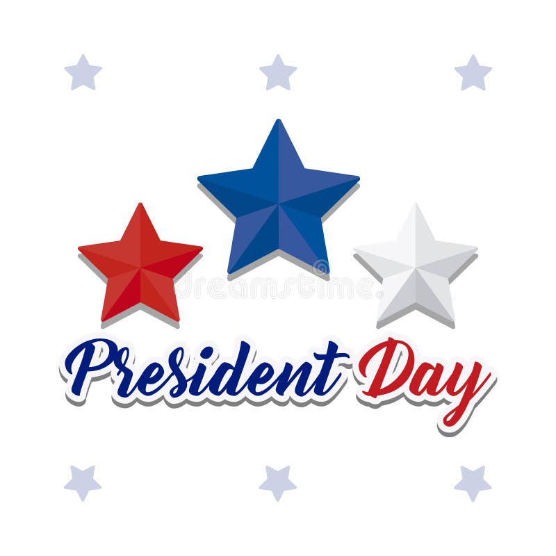 Colored President Day Poster Vector Stock Vector - Illustration of ...
