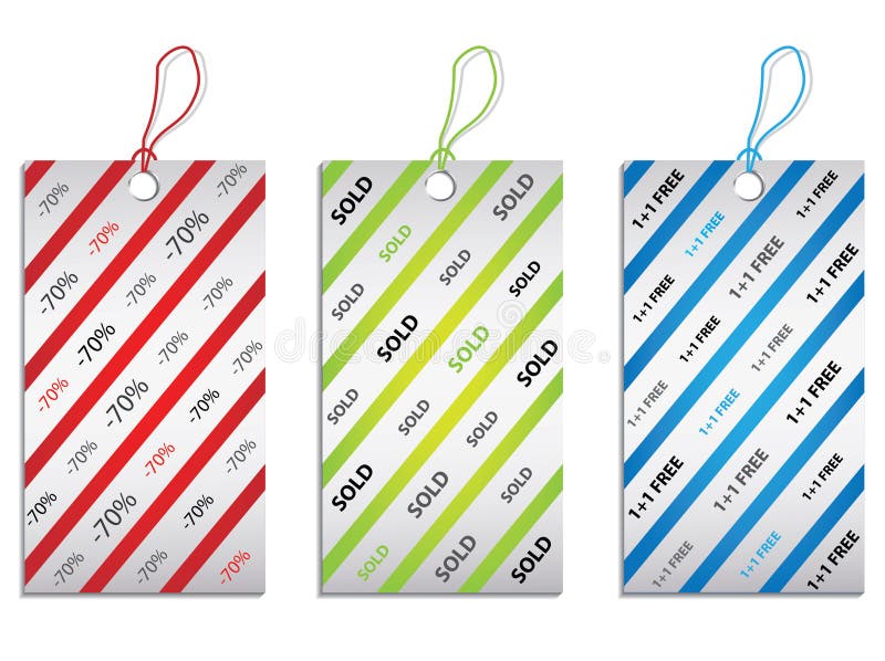 Colored price tag stock vector. Illustration of gift - 19359998