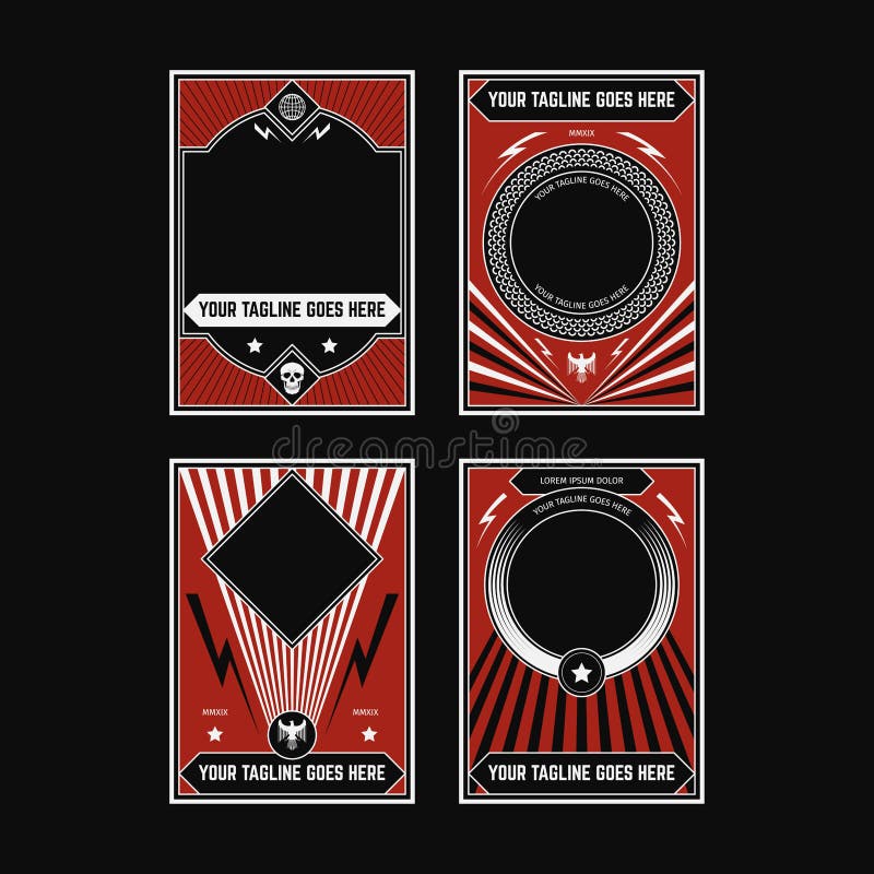 Propaganda Poster Background Collections Stock Vector - Illustration of ...